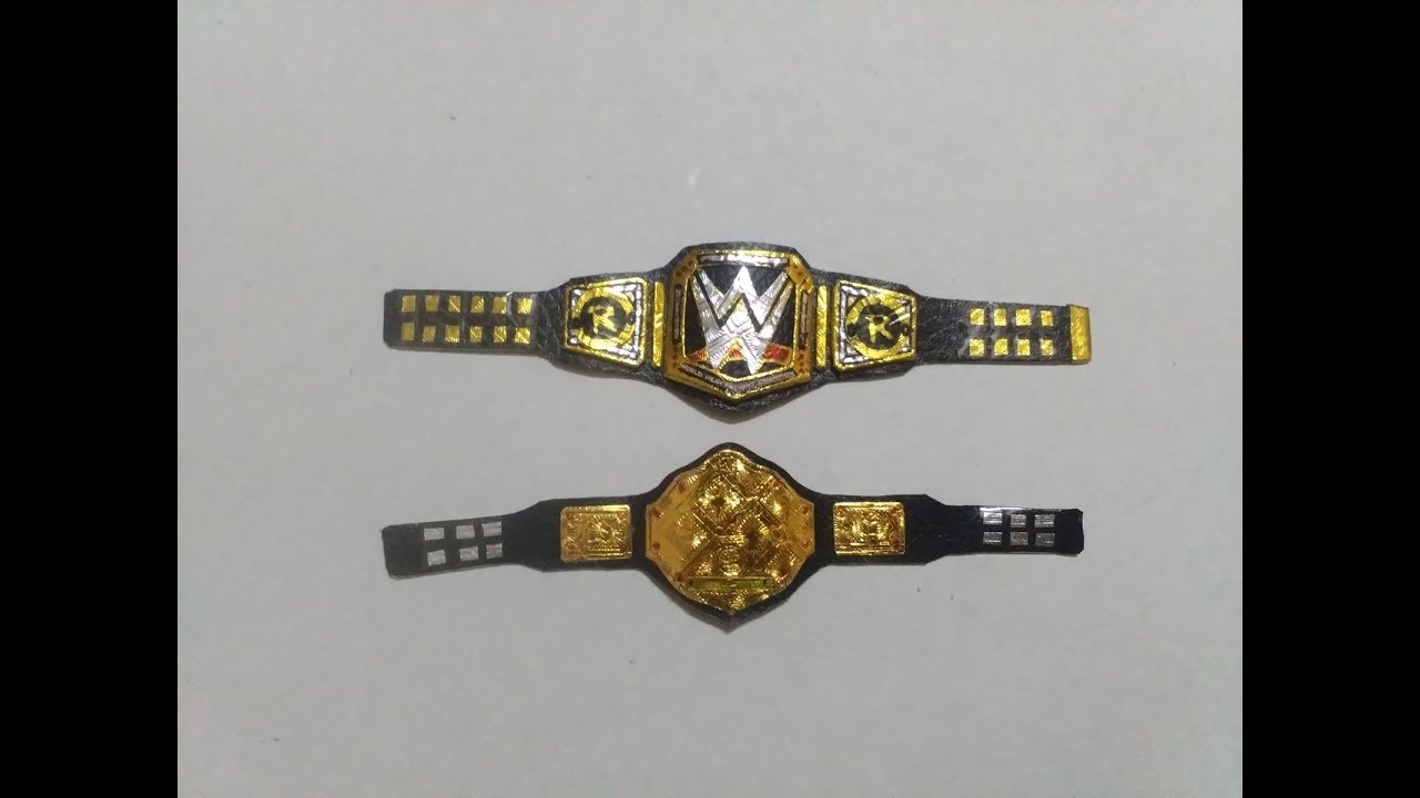 How to make WWE big gold championship mini size for toys (homemade ...