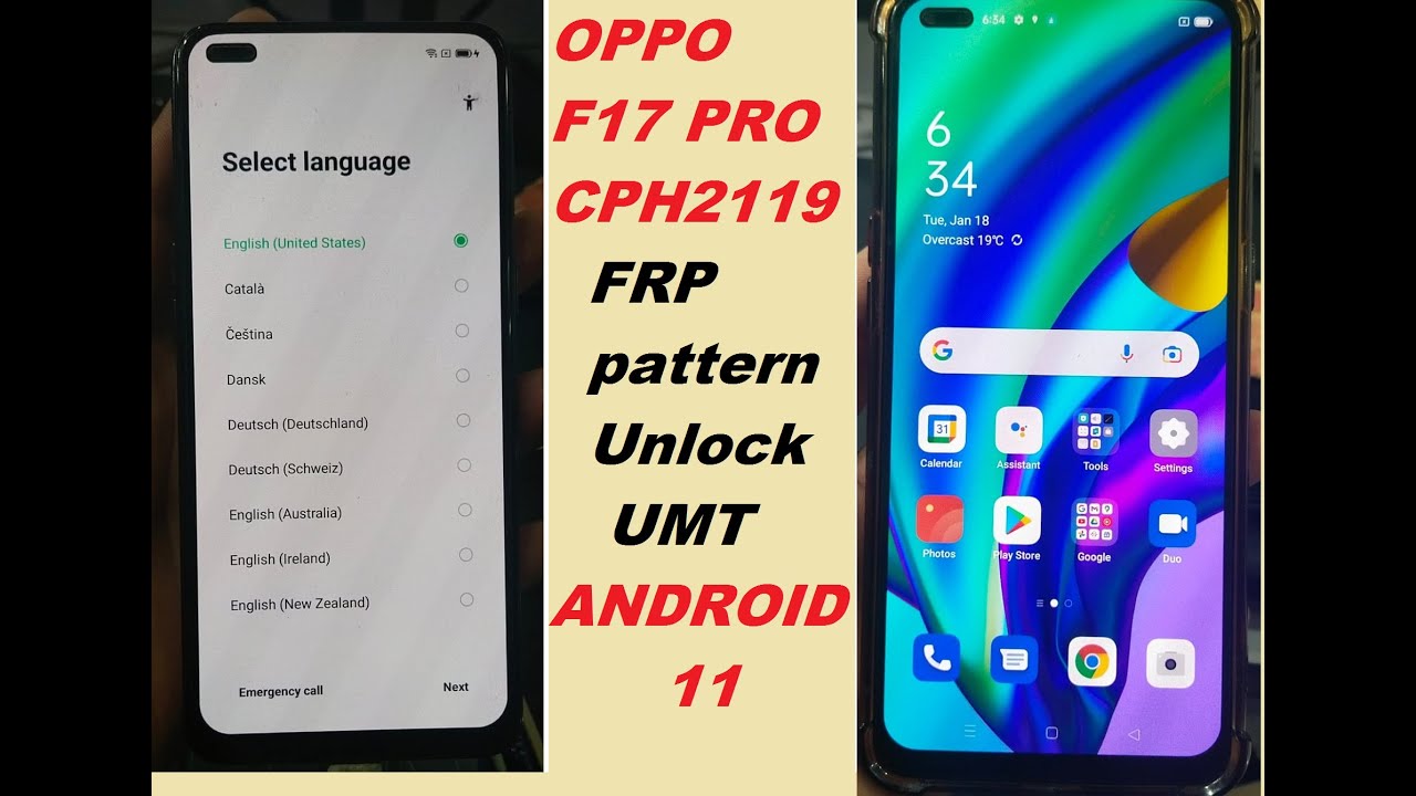 OPPO F17 PRO CPH2119 PATTERN FRP UNLOCK UMT - YouTube