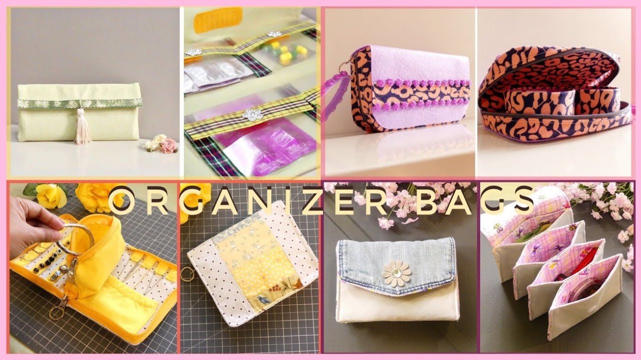 4 DIY ORGANIZER BAGS | Upcycle Craft | Bag Tutorial - YouTube