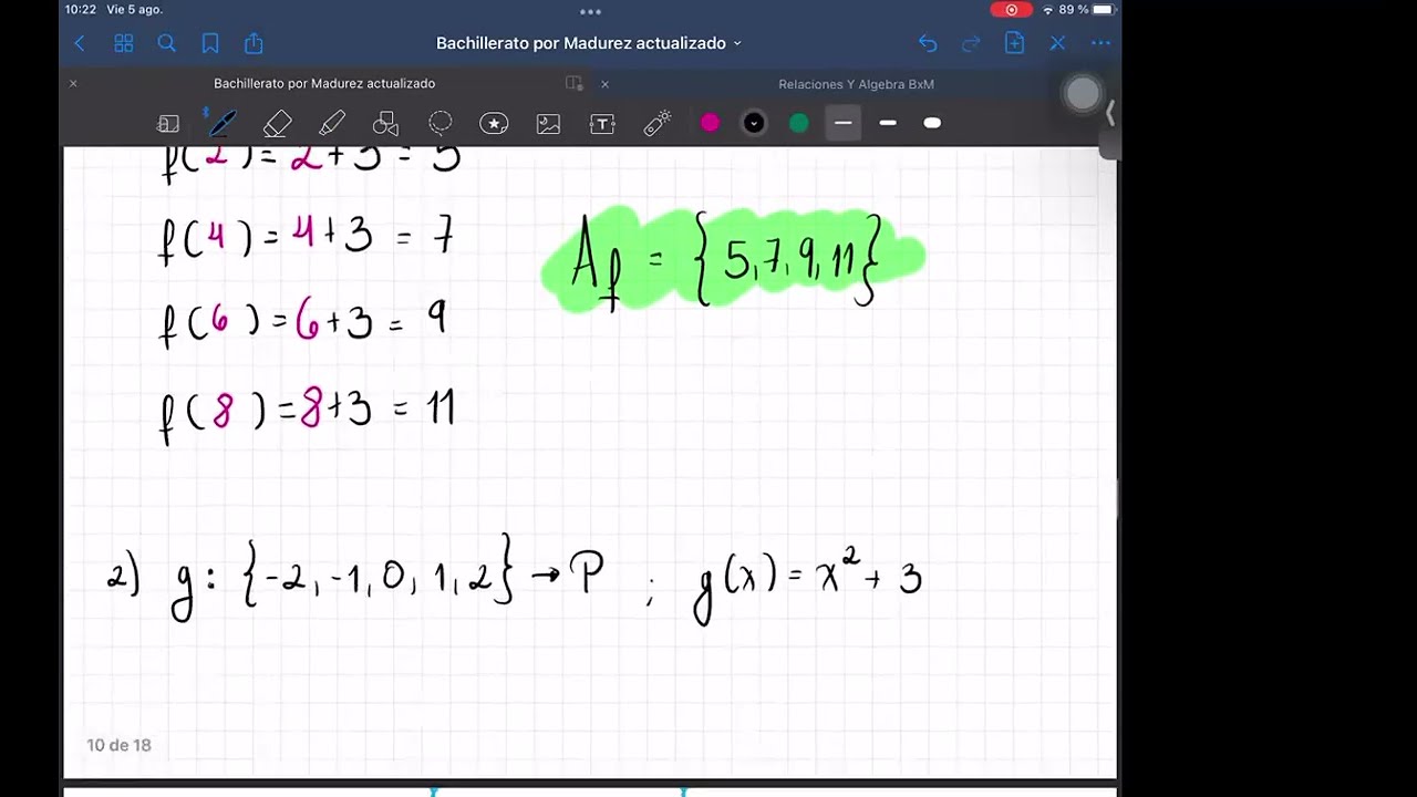 BxM Matemáticas Clase 13 (Calculo de ámbito - Análisis de la función ...