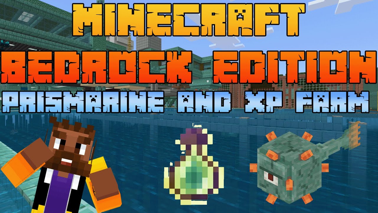 Bedrock Edition: Prismarine Farm [Works as of 1.21.9] #minecraft #minecraftfarm # ...