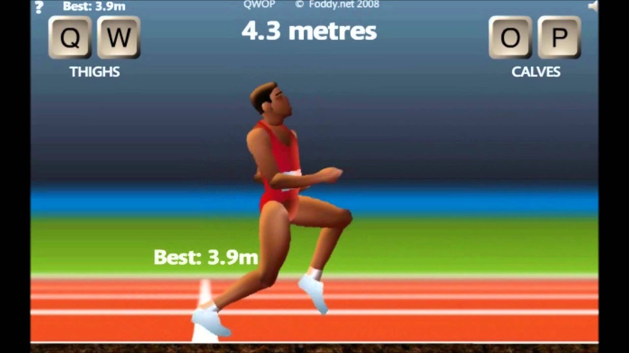 QWOP (worst runner ever) 2x speed w/ music :) - YouTube