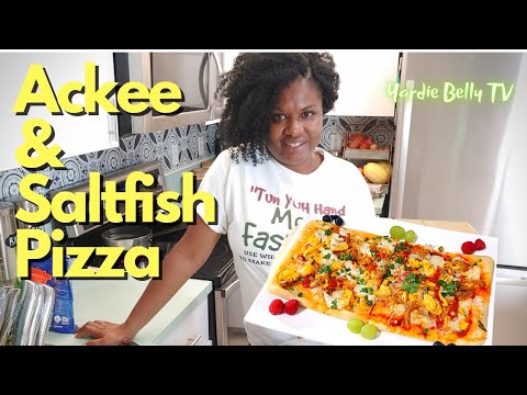 JAMAICAN ACKEE AND SALTFISH FLATBREAD PIZZA RECIPE | DINNER LIVE - YouTube