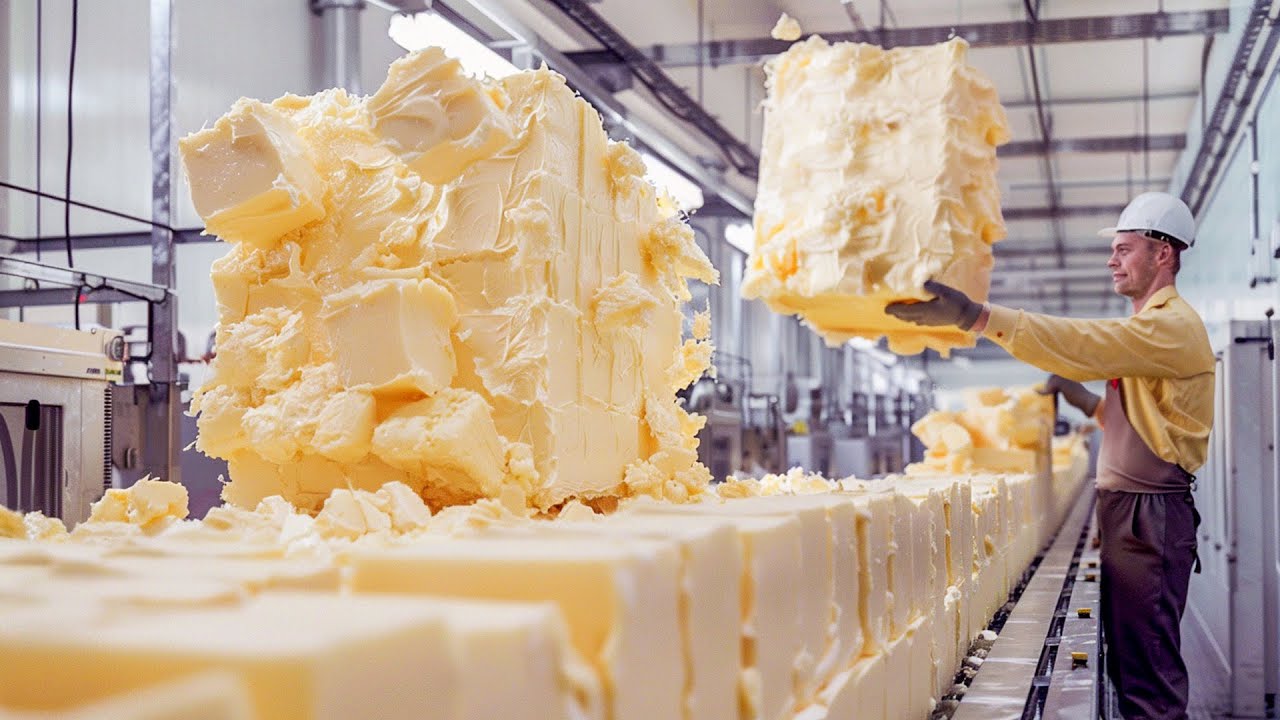 Butter Factory Tour | Explore How They Made Butter From Cow Milk ...