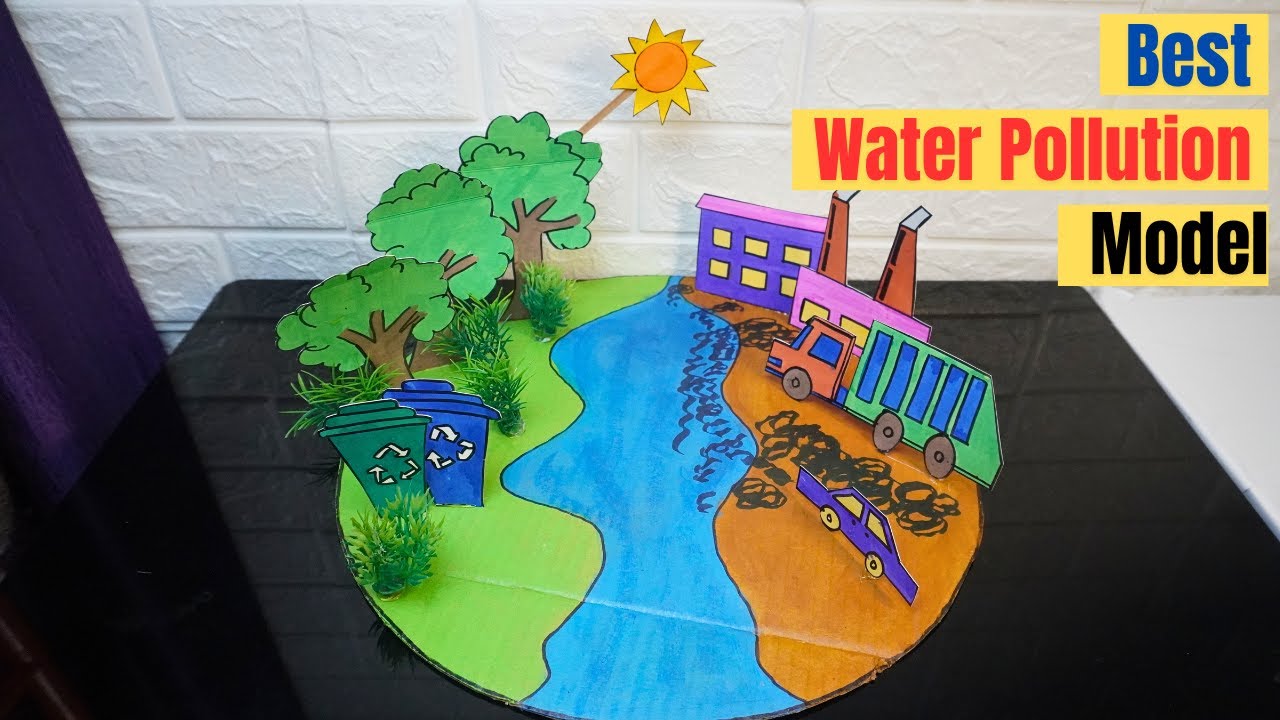 Water Pollution School Model | Easy Science Model | How to Make Water ...