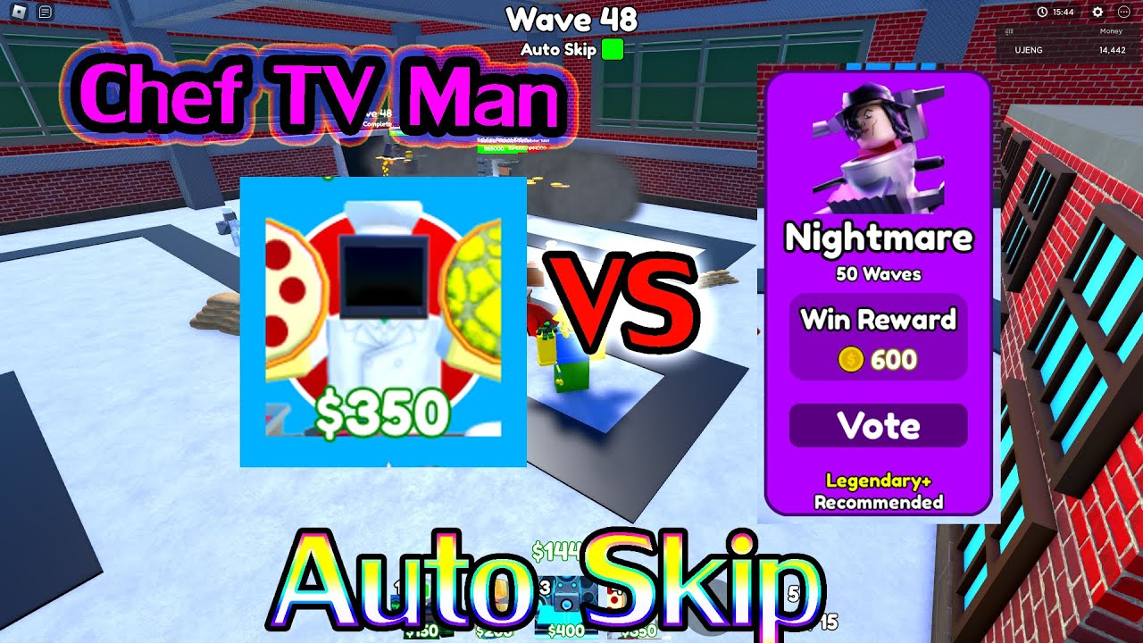 Chef TV Man Mythic VS Nightmare | Roblox Toilet Tower Defense - YouTube