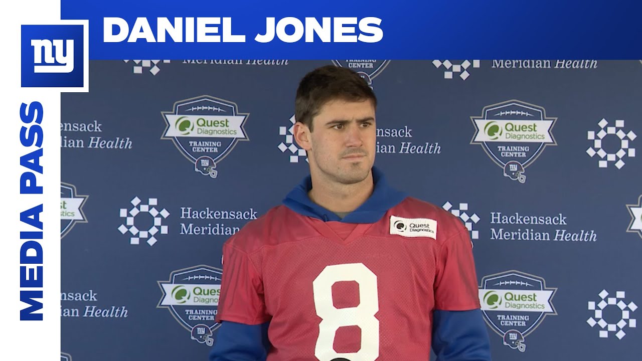 Daniel Jones Talks Status of Neck Injury | New York Giants - YouTube
