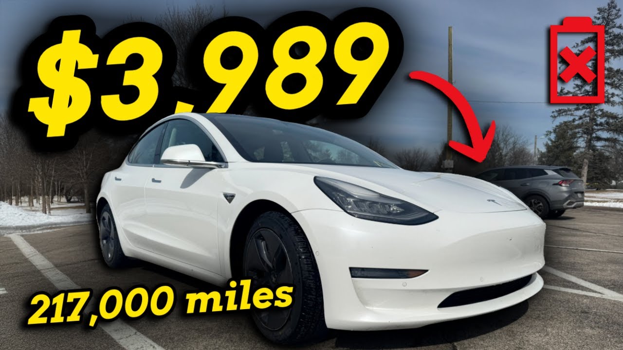 Tesla Model 3 For $4,000! How Alan Bought The Cheapest Yet! - YouTube