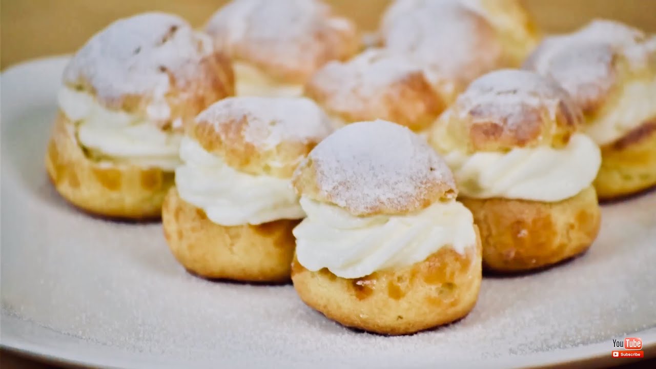 How To Make Cream Puffs || Profiteroles || Step by Step Recipe (2018 ...