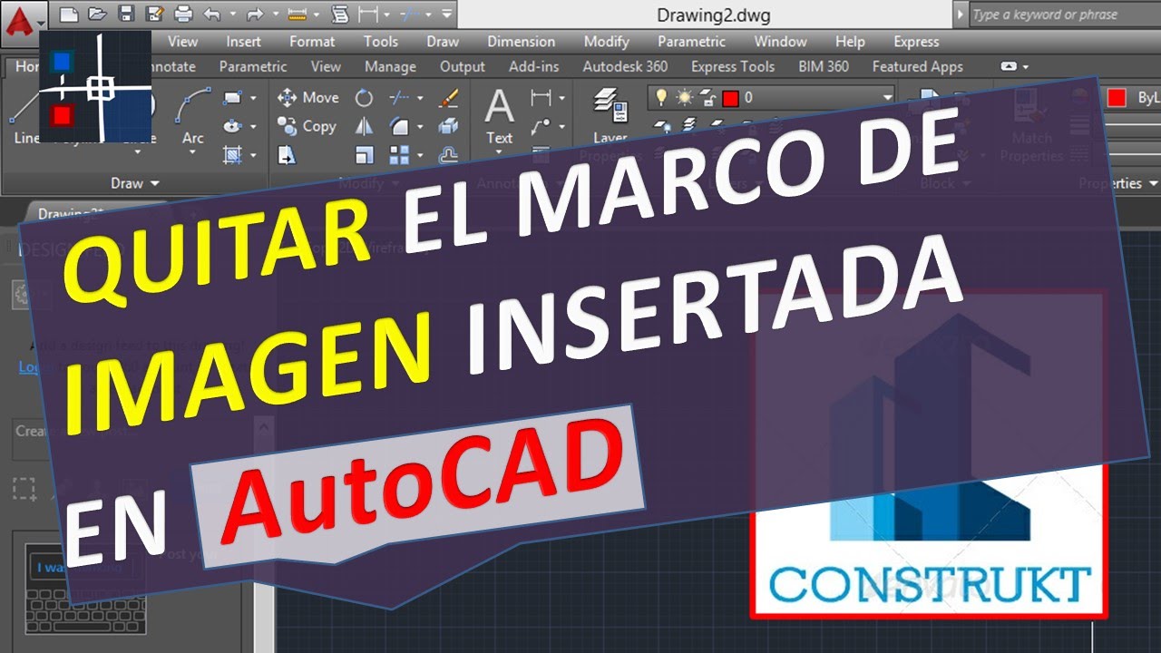 Quitar Marco de Imagen insertada en AutoCAD o Ocultar Borde de Imagen ...