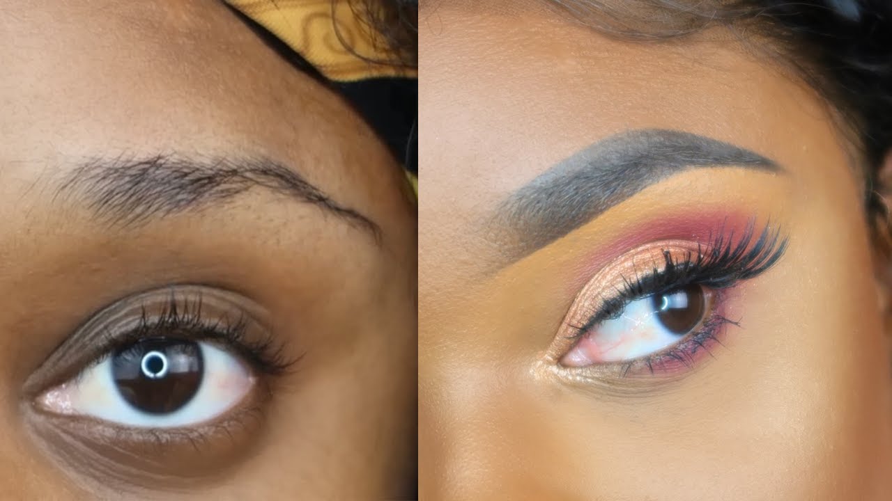 THICK OMBRE BROWS TUTORIAL | Full Eyebrows | Chev - YouTube