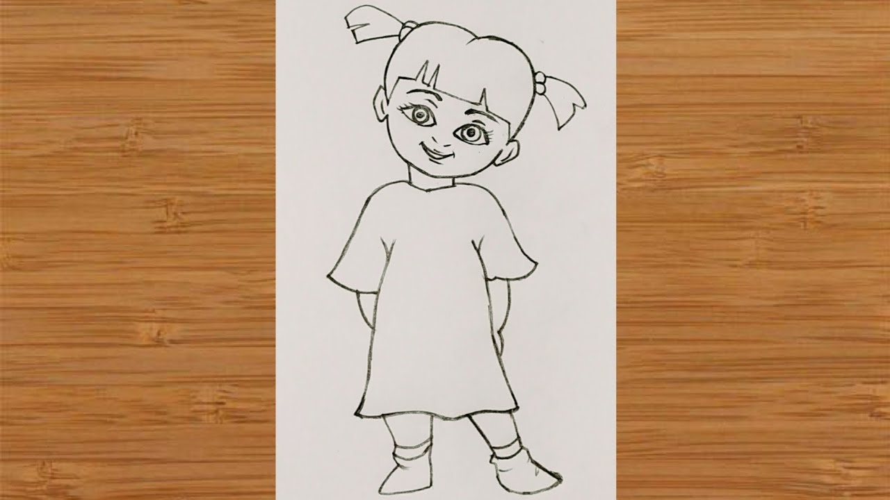 How to Draw Boo Easy | Monsters, Inc | Drawing Tutorial - YouTube