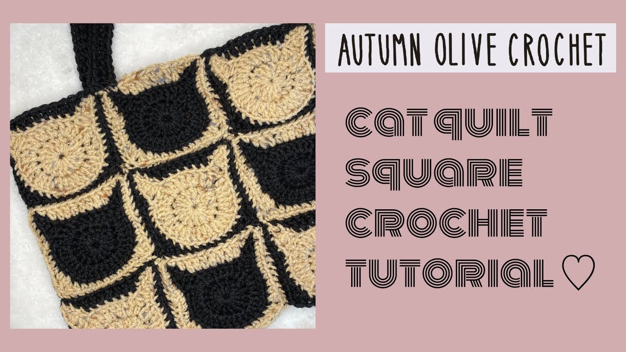 cat quilt square crochet tutorial ♡ - YouTube