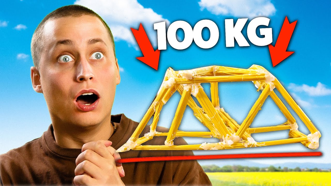 BYGGER EN BRO AV SPAGHETTI - YouTube