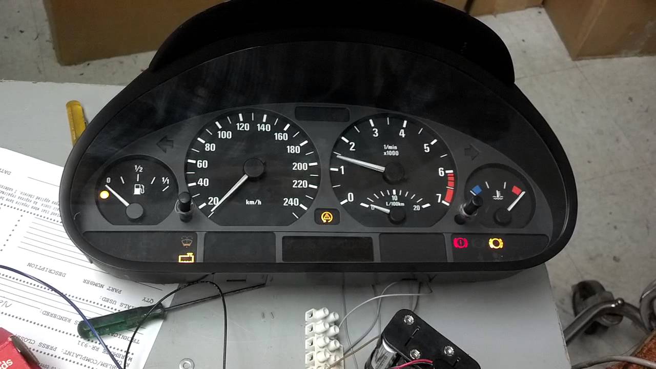 E46 cluster driven by MegaSquirt MS3 - YouTube