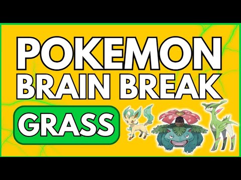 💪 Pokémon | Brain Break | Catch Grass Pokémon 🟩 - YouTube