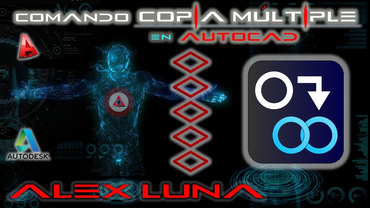 Comando COPIA M LTIPLE De Autocad YouTube Comando COPIA M LTIPLE De Autocad YouTube
