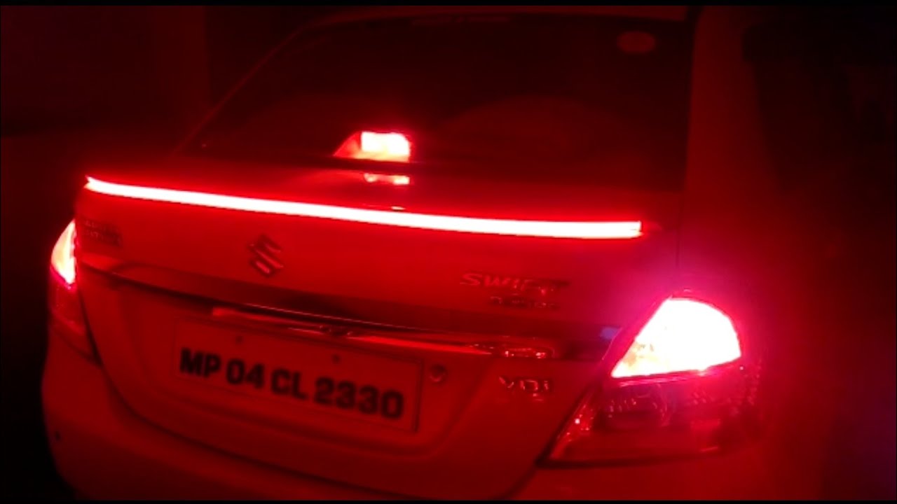Modified Maruti Suzuki Swift Desire | Swift Desire Spoiler | LED Light ...