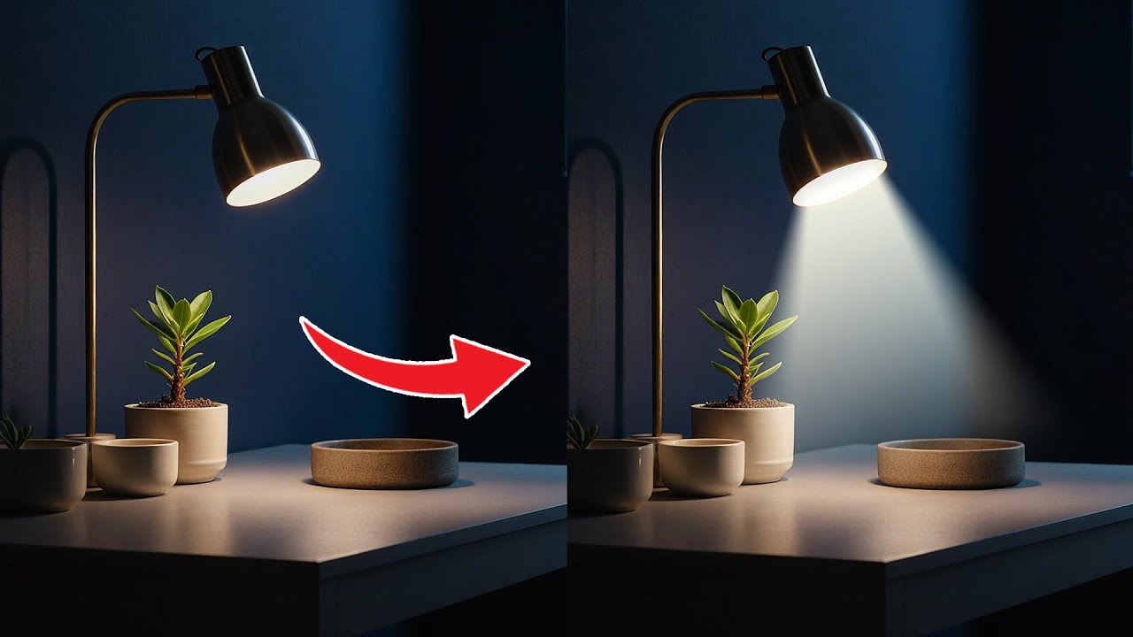 Turn on the lamp magic skill Adobe Photoshop Tutorial - YouTube