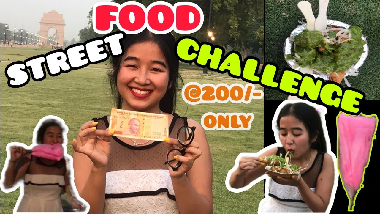 Street food challenge @ just ₹200// Successful or not 🤔// India gate ...