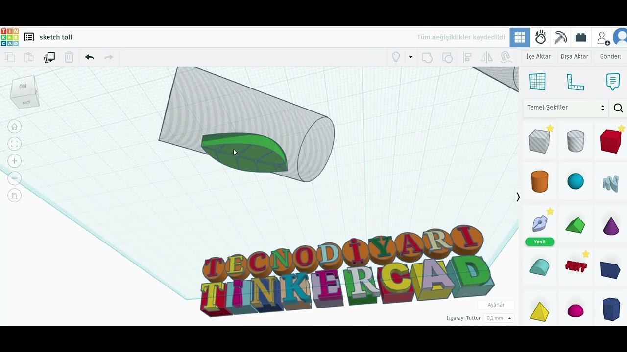 Tinkercad Sketch Tool Anlatımı Youtube