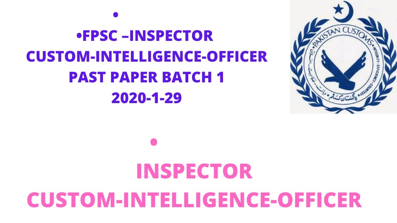 Inspector custom past solved paper batch| How to prepare for custom ...