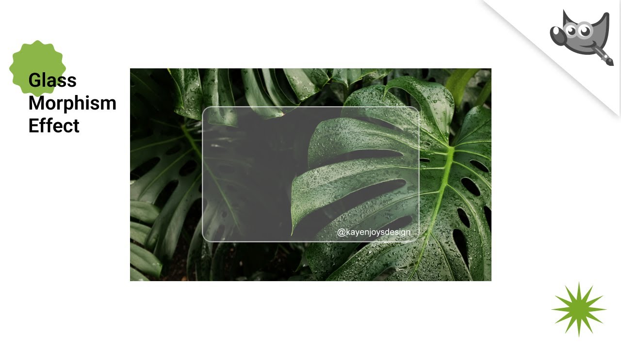 How to create Glass Morphism effect in GIMP. - YouTube