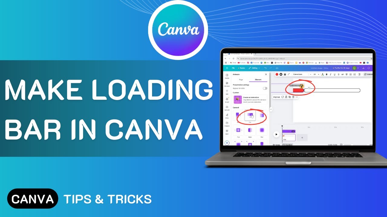 How To Make Loading Bar In Canva - Quick & EASY! Progress Bar On Canva ...