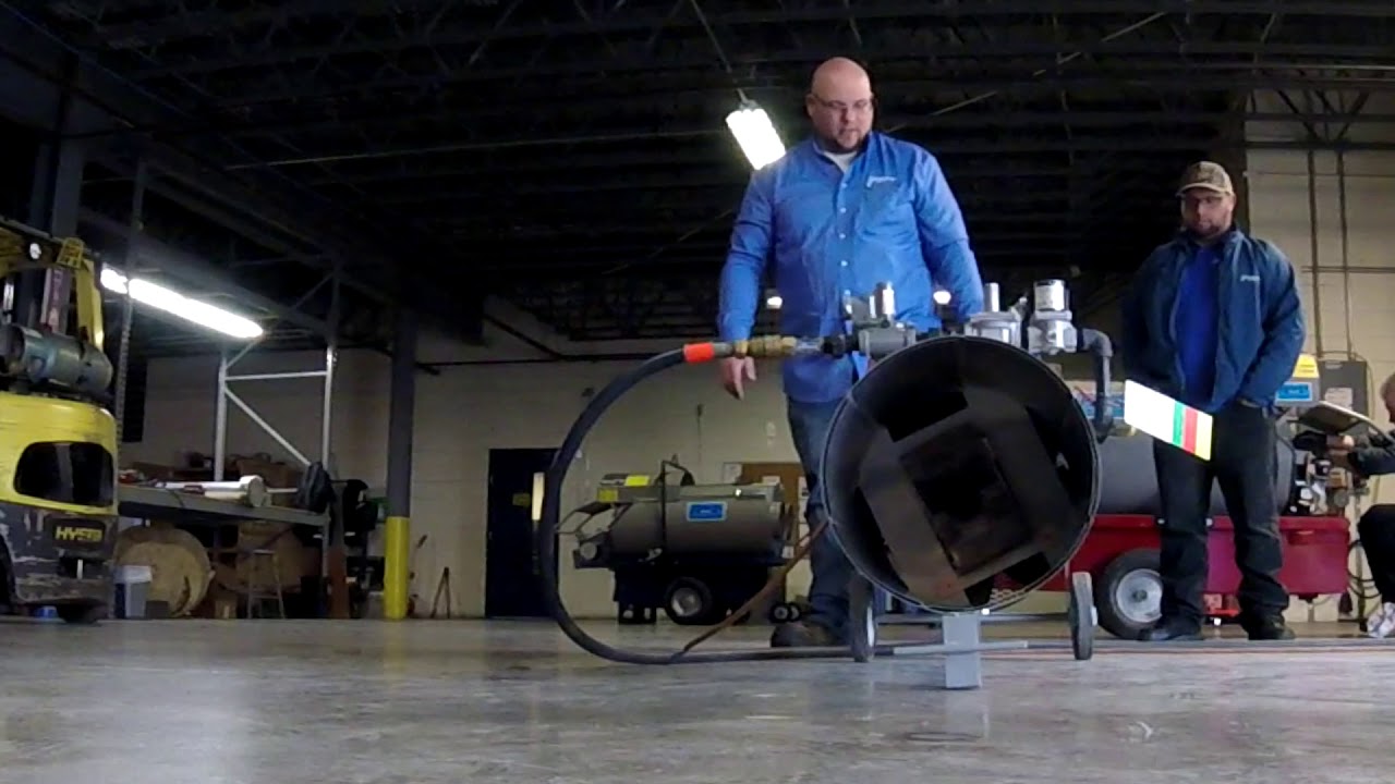 How to Operate a 400,000 BTU Direct Fire Heater - YouTube