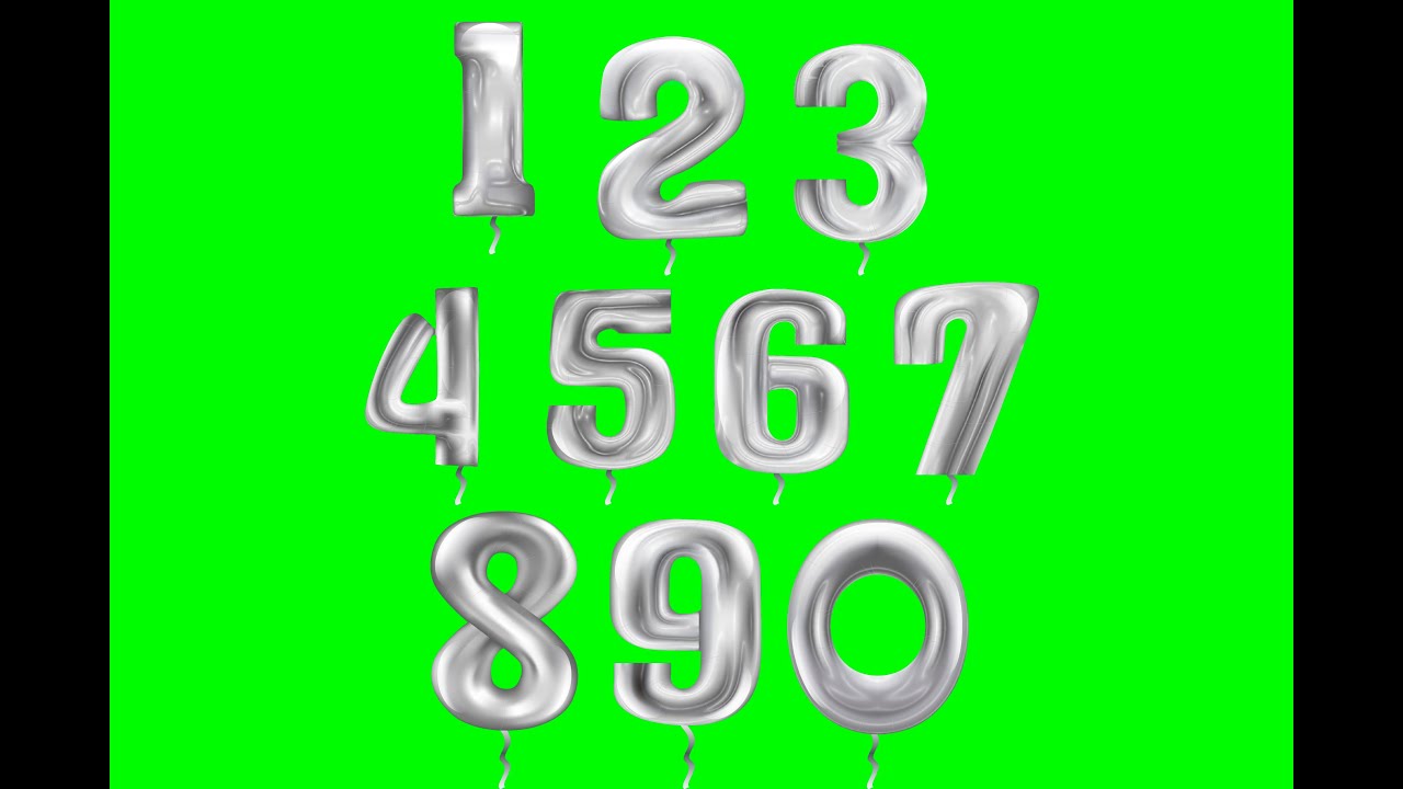 COUNTDOWN silver green screen free copyright - YouTube