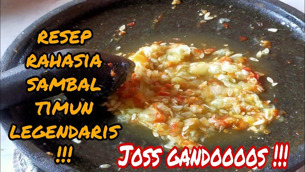 RESEP DAN CARA MEMBUAT SAMBAL TIMUN - YouTube