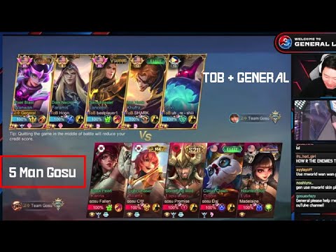 GOSU GENERAL SIZING UP HIS NEW TEAM | TOB+GEN VS TEAM GOSU | GAME 1 ...