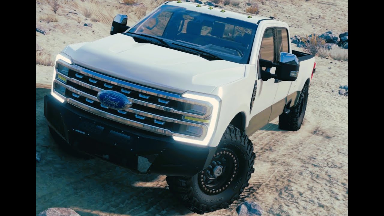 4K BeamNG Off-roading 2023 Ford F-350 SUPER DUTY 6.7L V8 Diesel Engine ...