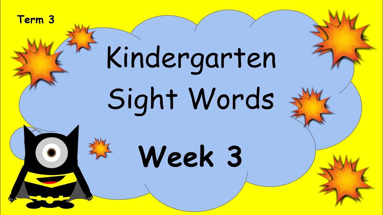 Week 3 Kindergarten Sight Word Slide - YouTube
