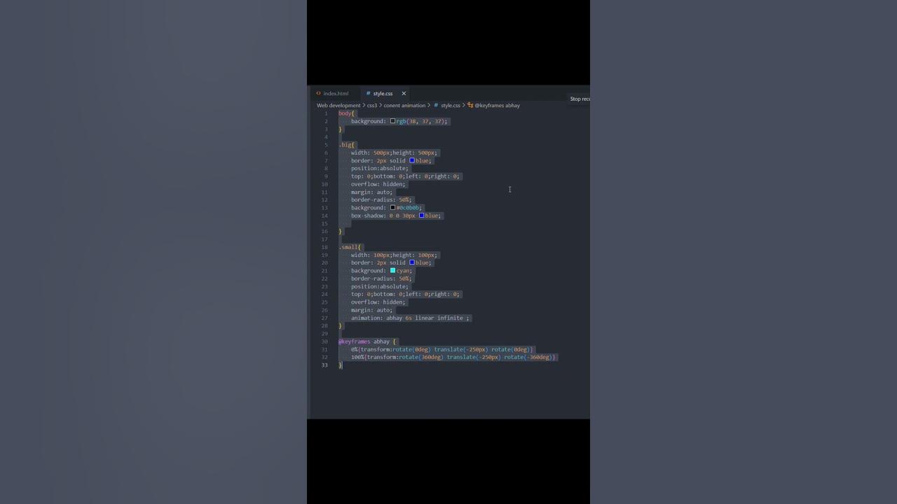 Circle Animation Html And Css Shortsvideo Shorts Youtubeshorts Css Htmlcss Shortsvideo