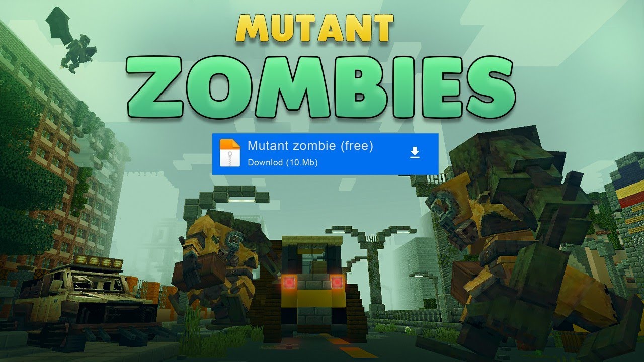 Mutant Zombies addon😱 minecraft | zombie mod free - YouTube