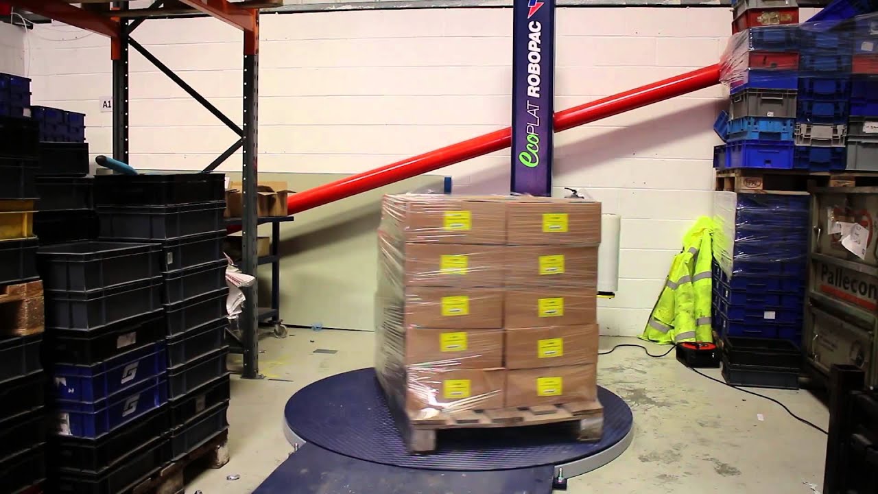 EcoPlat Robopac - Pallet Wrapping Machine - YouTube