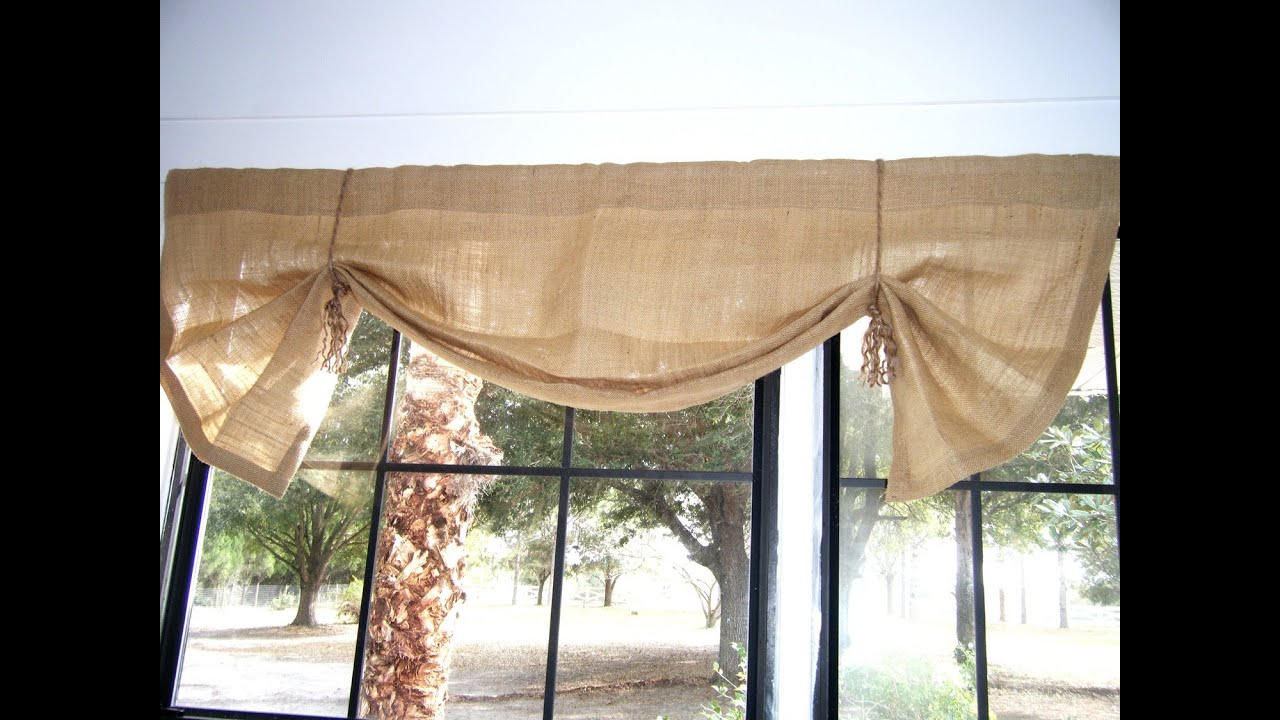 Burlap Valance that gives your room an extra allure - YouTube