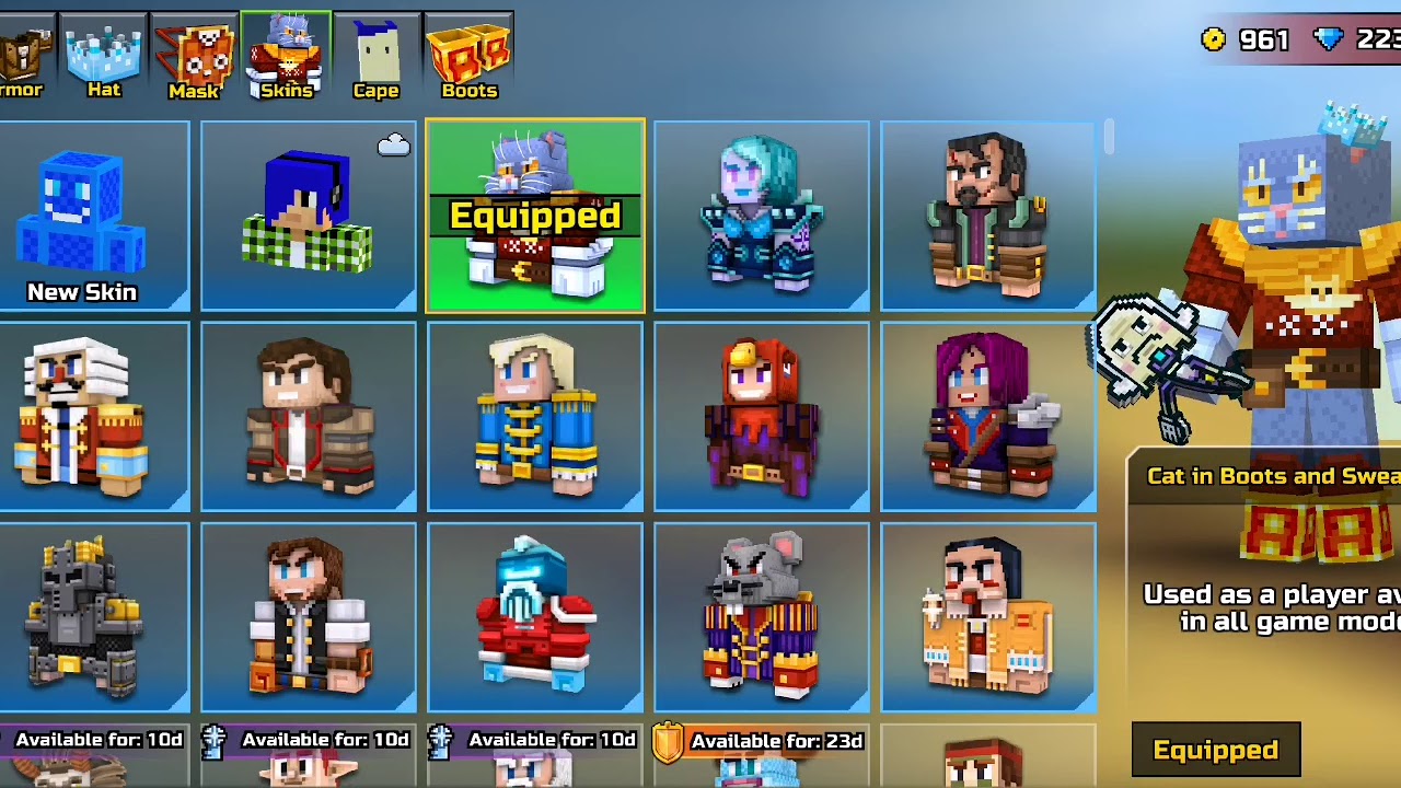 Pixel gun 3d victory royal funny kills with cat in boots and sweater ...