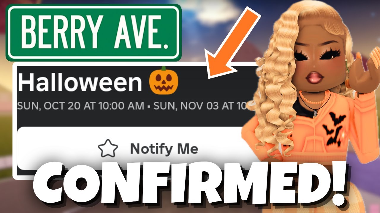 *RELEASE DATE CONFIRMED!!* | BERRY AVENUE HALLOWEEN UPDATE 🎃 - YouTube