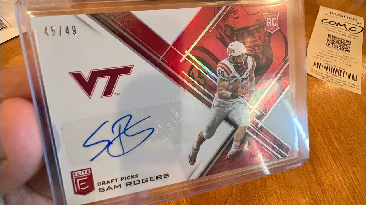 Virginia Tech Hokies football card mail day haul from COMC - YouTube