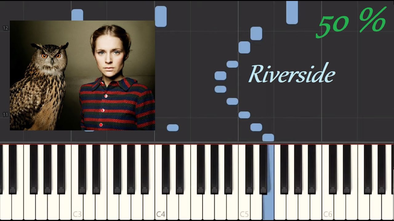Riverside Agnes Obel piano tutorial (Synthesia) 50 % - YouTube