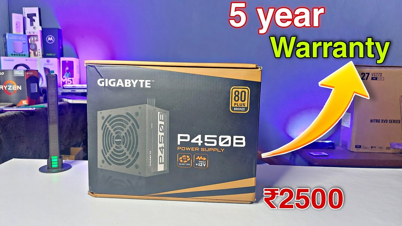 Gigabyte P450B power supply - Bronze 80 plus SMPS Unboxing & Review ...