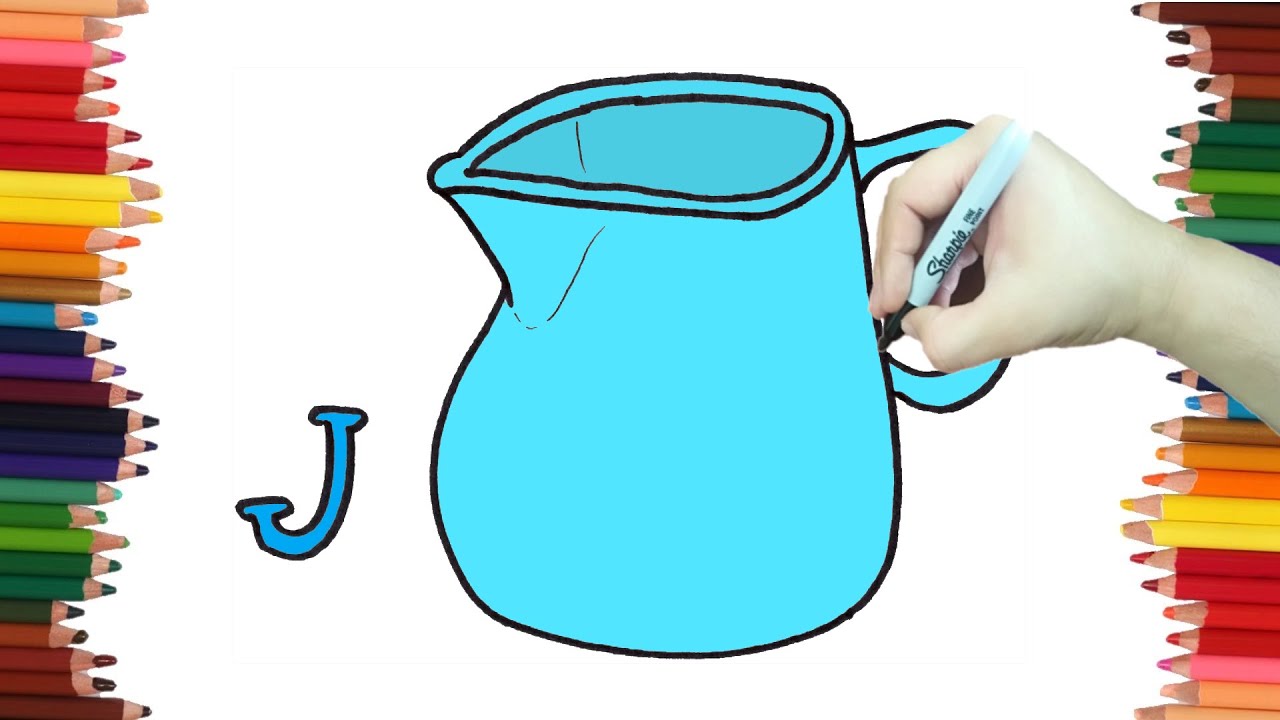 Como Dibujar UNA JARRA - Dibujos con la letra J paso a paso y muy Fácil ...