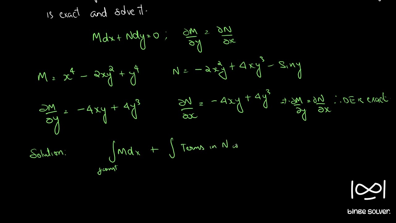 Q180 Verify That The Equation x 4 2xy 2 y 4 dx 2x 2y 4xy 3 siny dy Q180 Verify That The Equation x 4 2xy 2 y 4 dx 2x 2y 4xy 3 siny dy