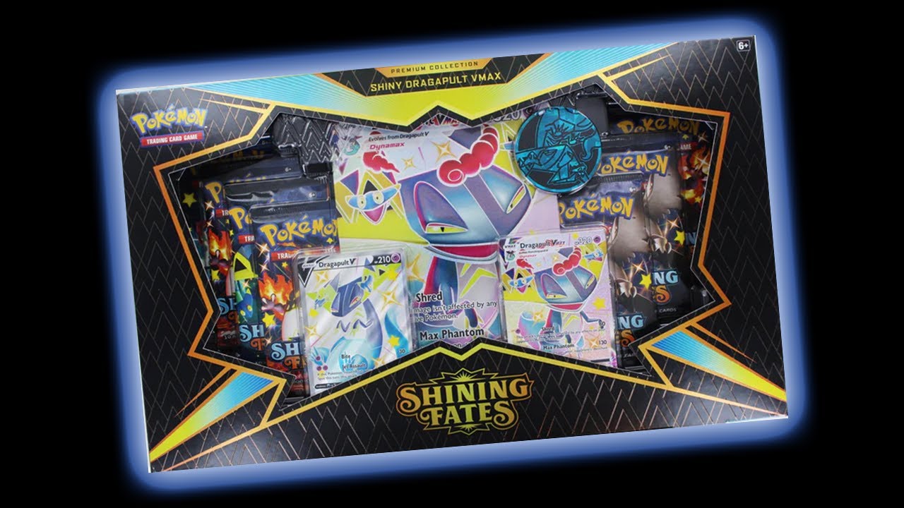 Opening a Pokemon Shining Fates Dragapult VMAX box ! - YouTube