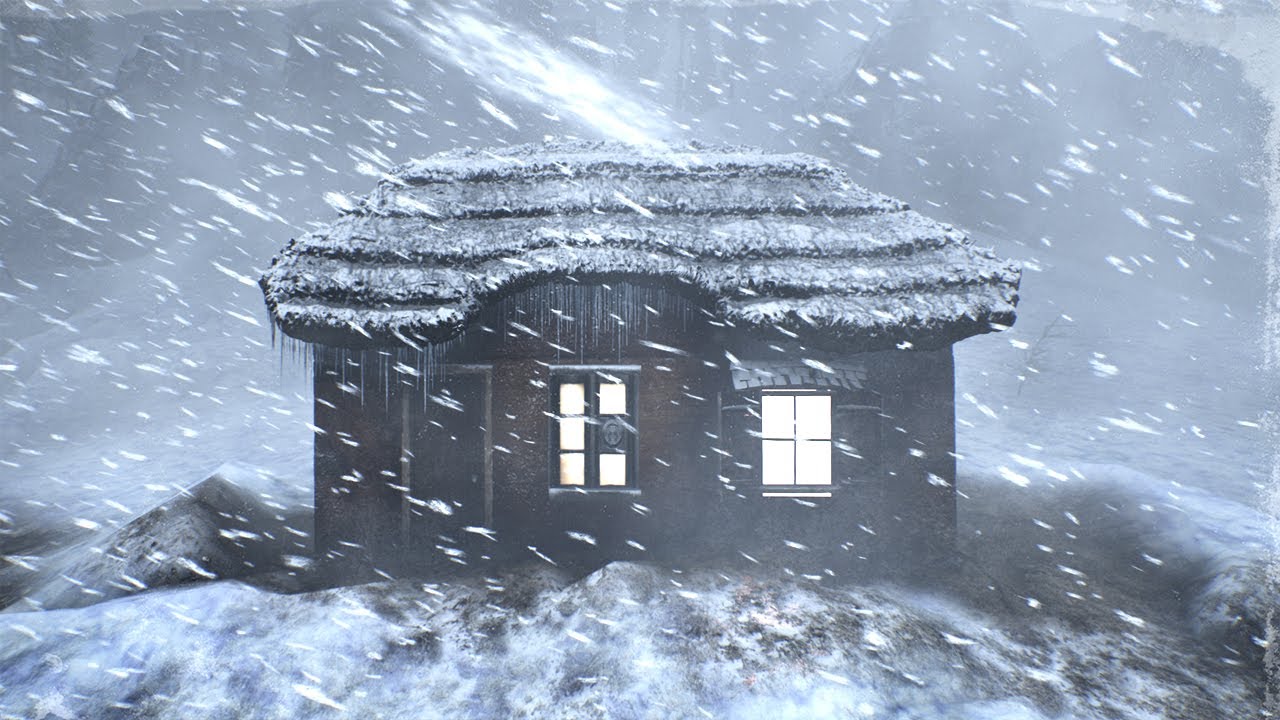 Incredibly STRONG BLIZZARD for sleep snow storm. Wind sounds for ...