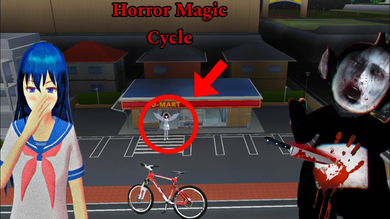 Sakura school simulator Horror Magic Cycle 😱👺 || Sakura Horror Video # ...