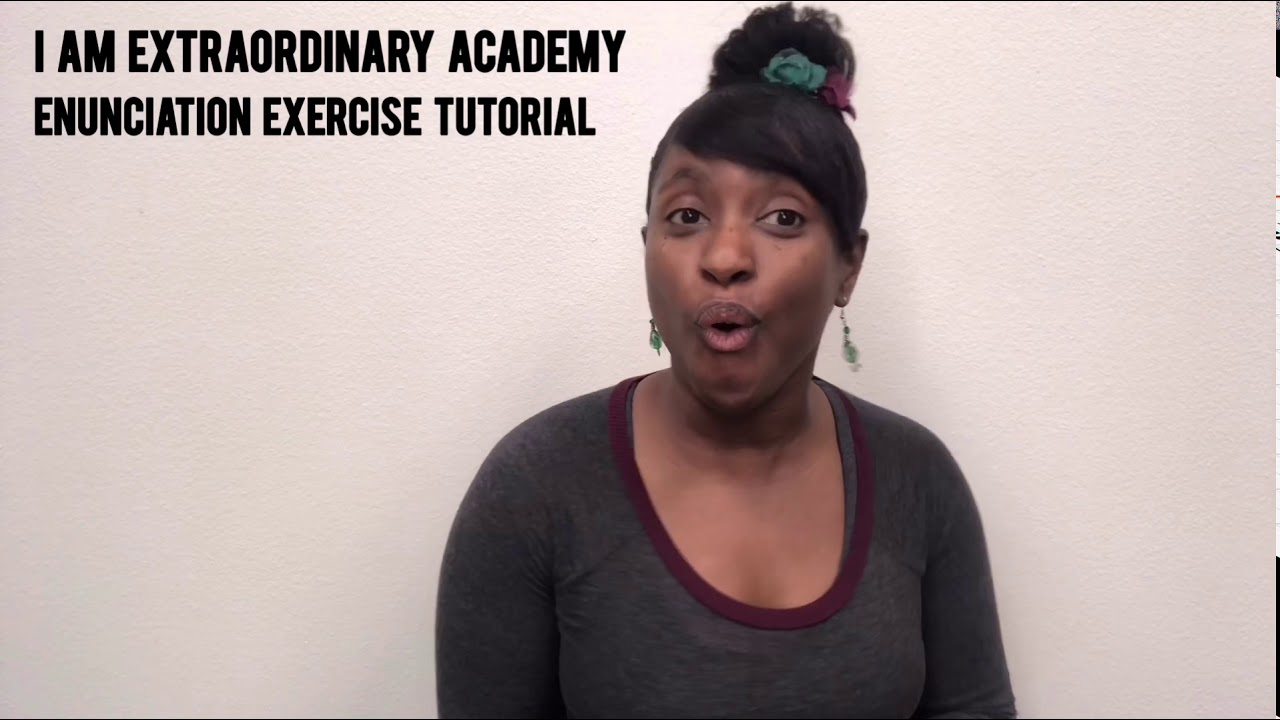 Enunciation exercise for speakers, vocalists, and singers| I Am ...