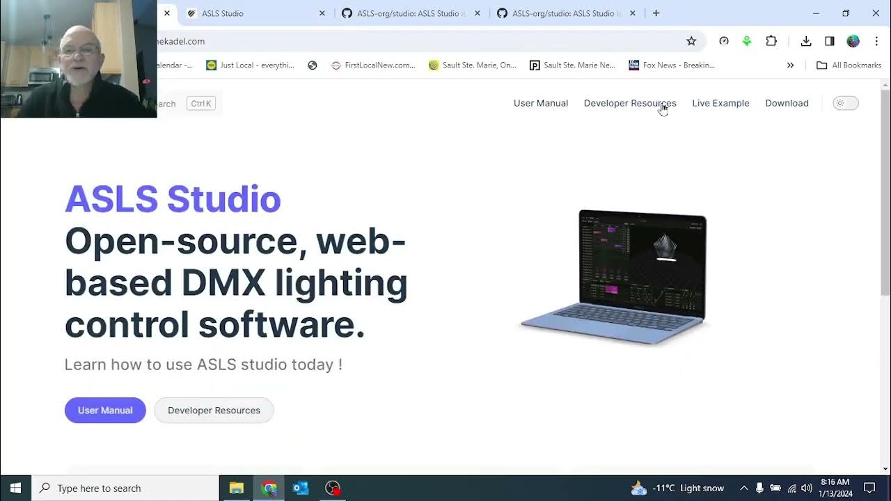 ASLS Web based DMX lighting control and Visualizer - YouTube